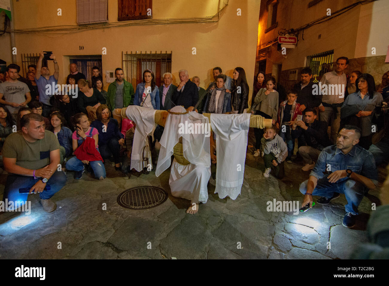 Valverde de la Vera, Caceres, Spain; April 2017: on Good Friday eve ...