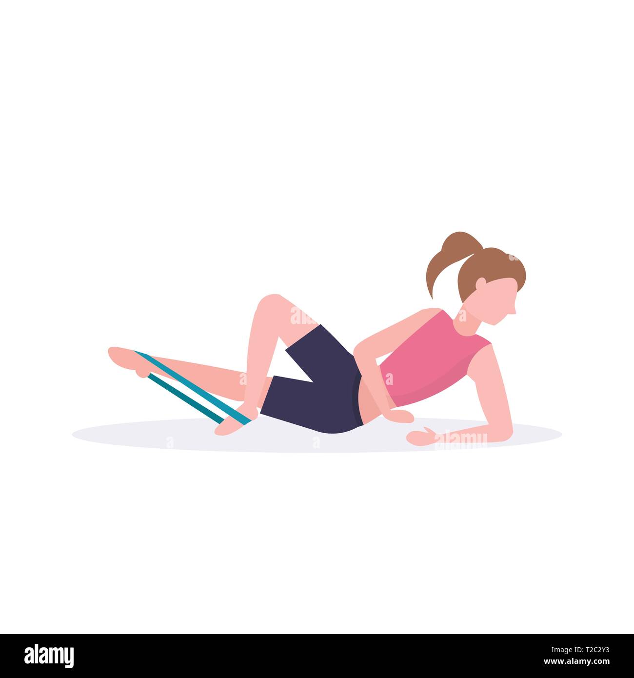 Resistance training lying Stock Vector Images - Alamy