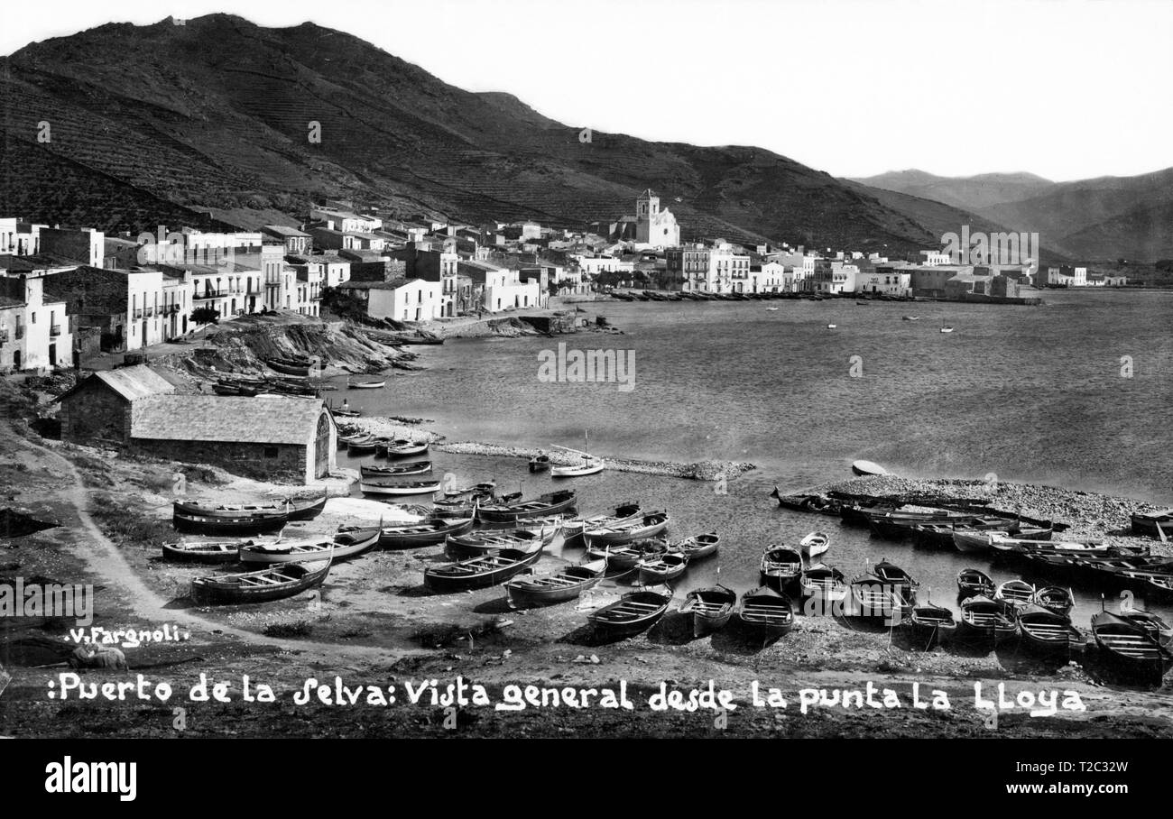 Tarjeta postal de Port de la Selva, vista general desde la punta de la ...