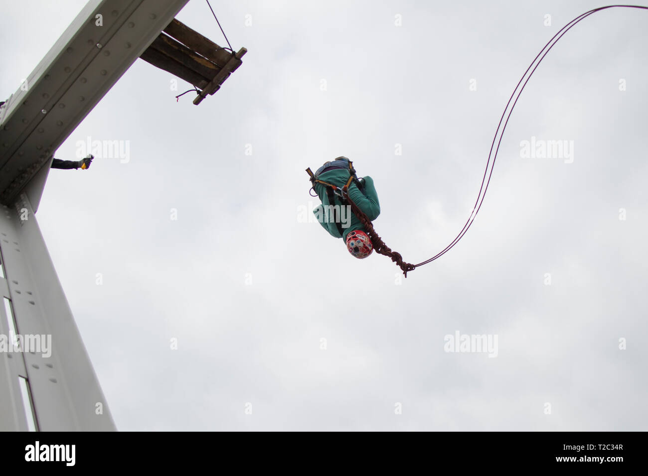 Man jumping cliff falling down hi-res stock photography and images - Alamy