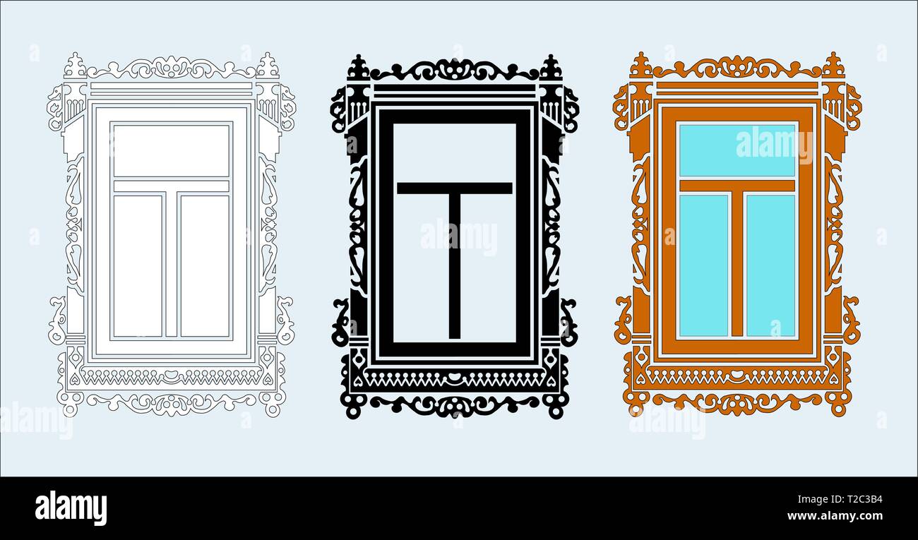 Black white detail house Stock Vector Images - Alamy