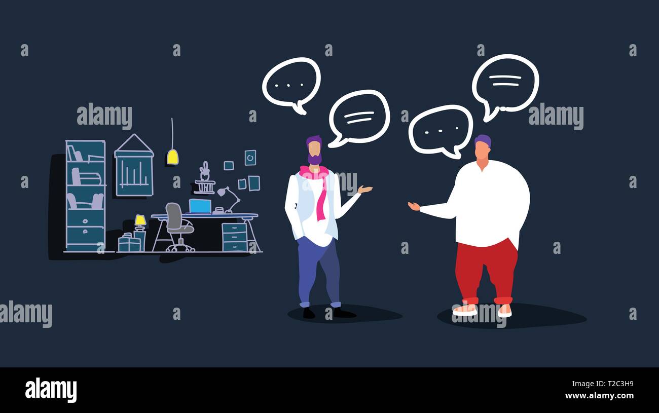 Fat and thin man working Stock Vector Images - Alamy