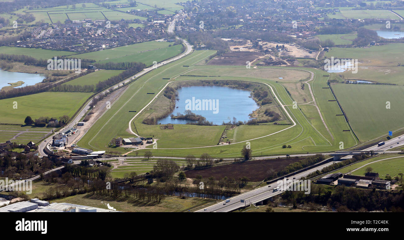 aerial view of Catterick Racecourse, North Yorkshire Stock Photo - Alamy