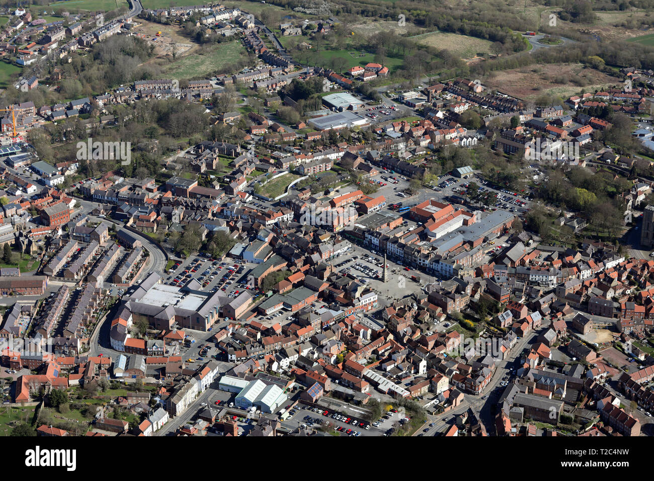 aerial view of Ripon city centre, North Yorkshire Stock Photo - Alamy