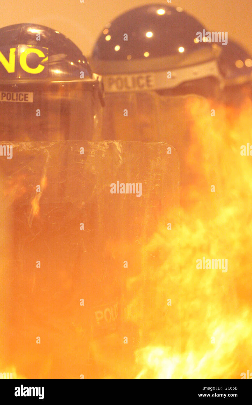 Police undergoing riot training Stock Photo - Alamy