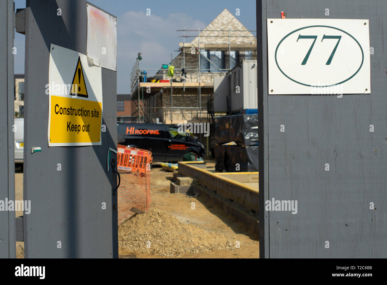 construction site KEEP OUT Stock Photo - Alamy