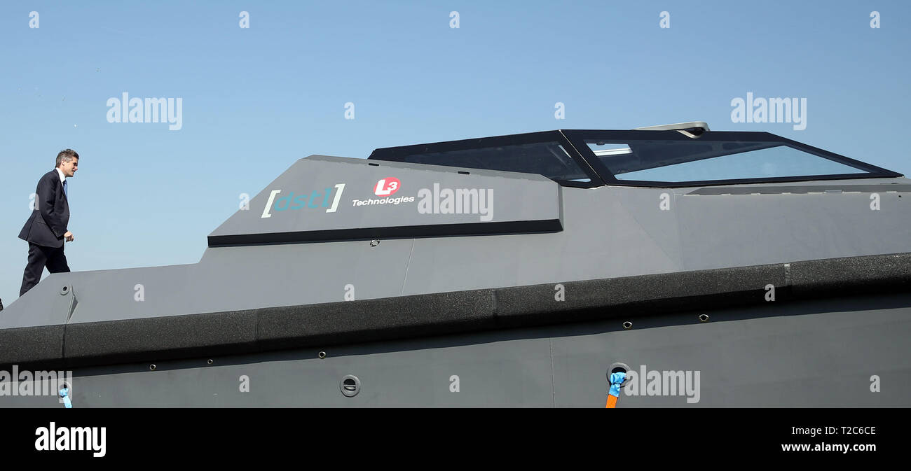 Defence Secretary Gavin Williamson during a visit to the Portsdown ...