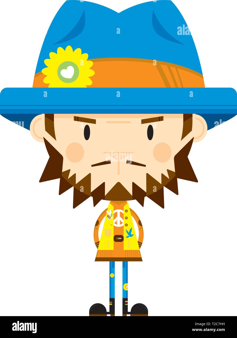 Flower with hat on Stock Vector Images - Alamy