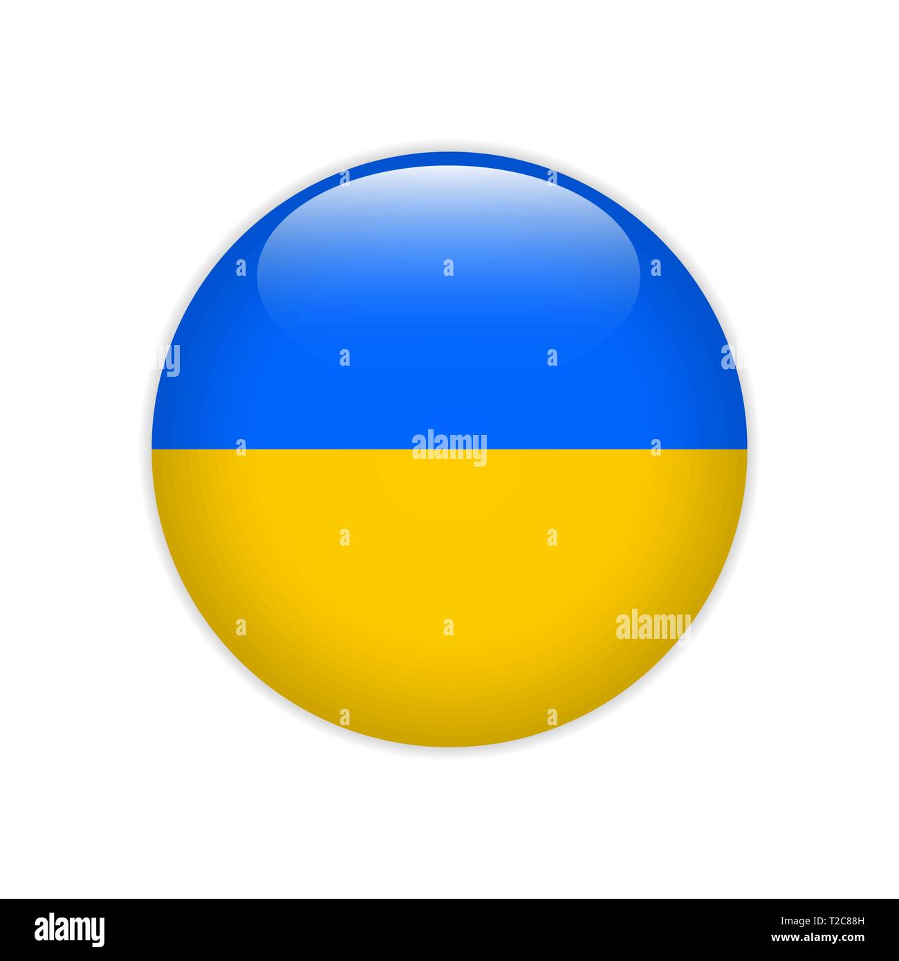 Ukraine flag glossy button Stock Vector Images - Alamy