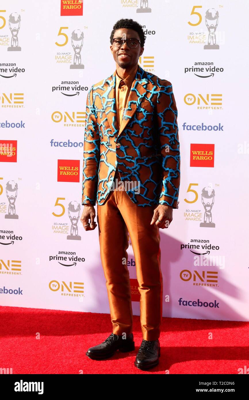 Los Angeles, CA, USA. 30th Mar, 2019. Chadwick Boseman at arrivals for ...