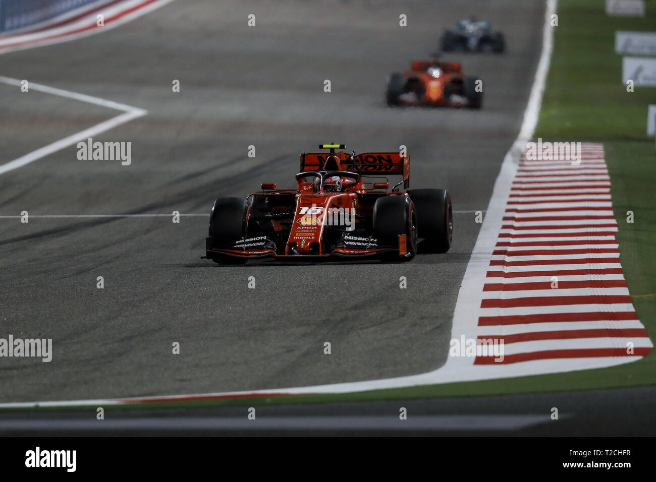 Sakhir, Bahrain. 31st Mar, 2019. CHARLES LECLERC of Scuderia Ferrari ...