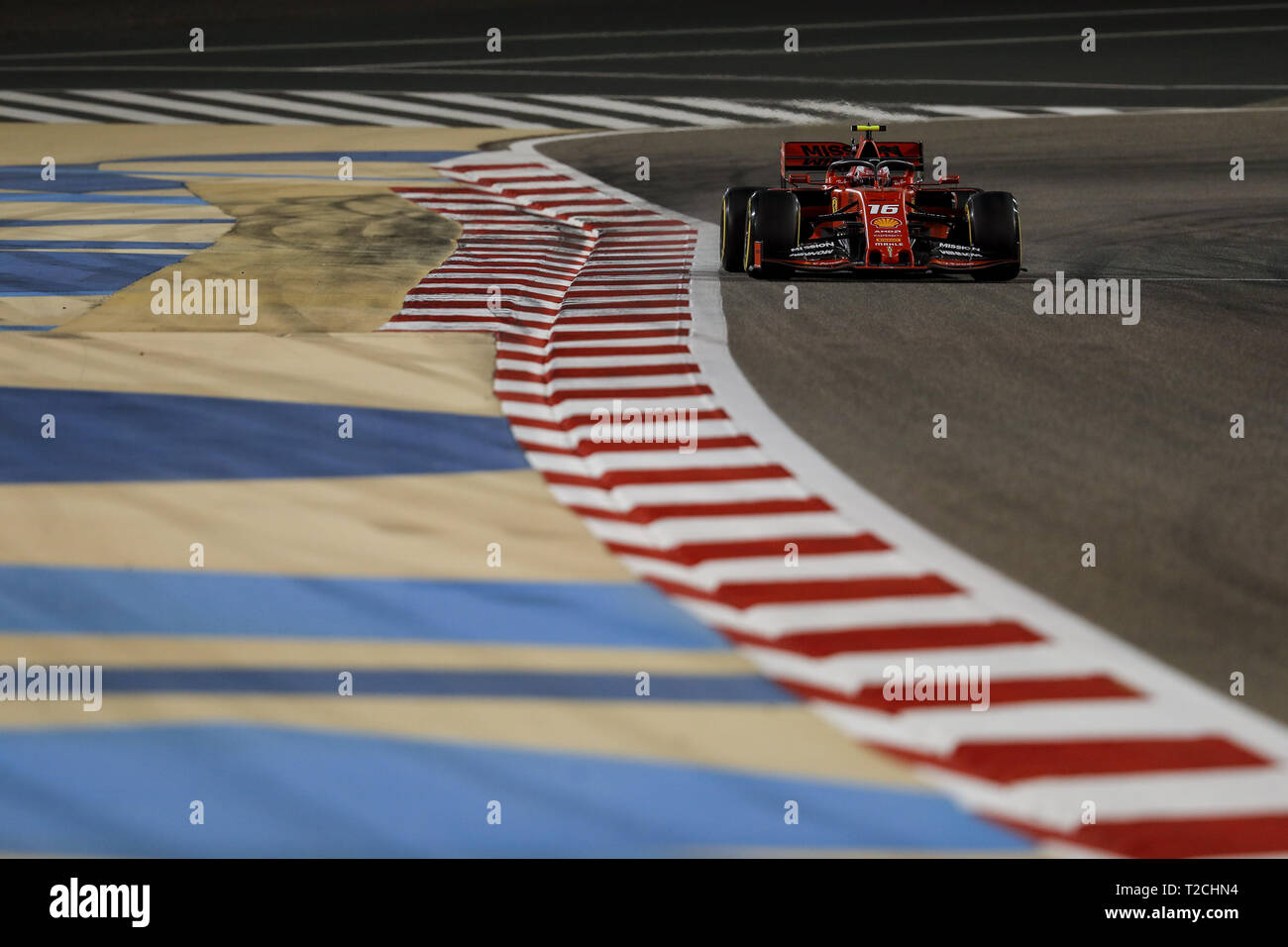 Sakhir, Bahrain. 31st Mar, 2019. CHARLES LECLERC of Scuderia Ferrari ...