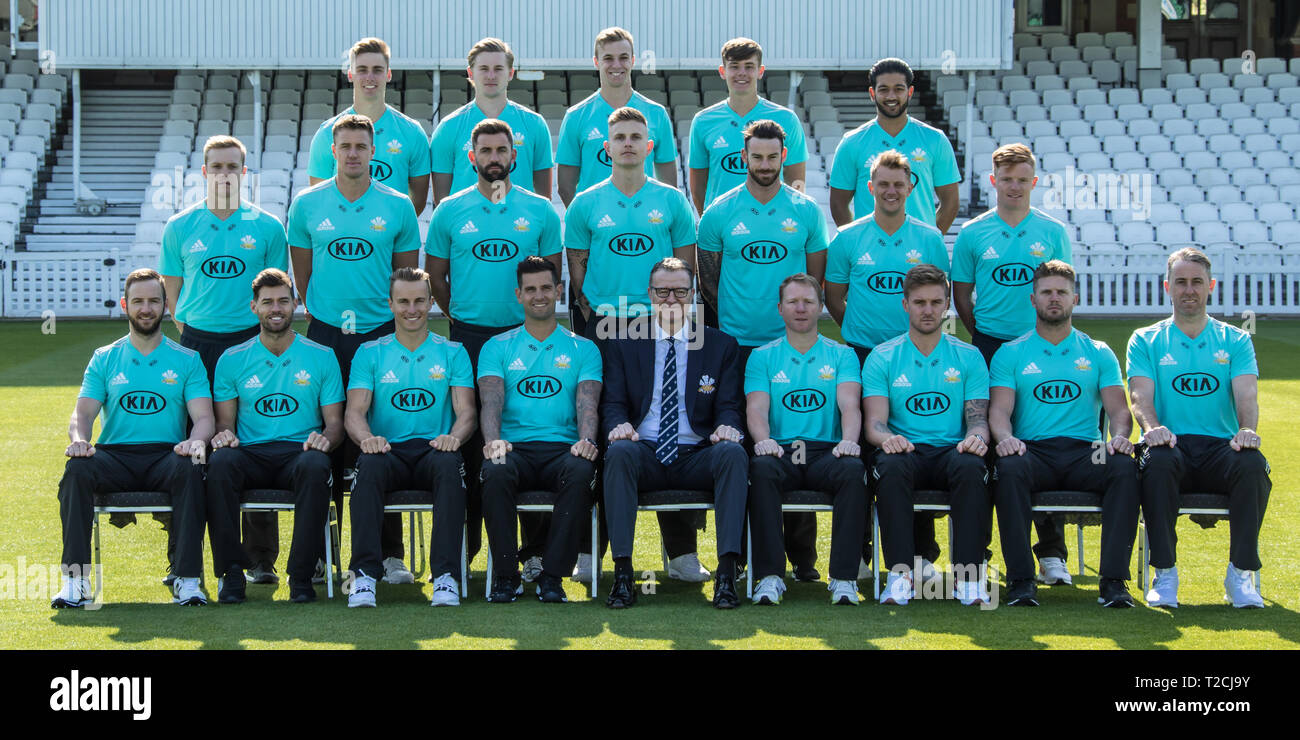 Cricket surrey county cricket club press day the kia oval hi-res stock ...