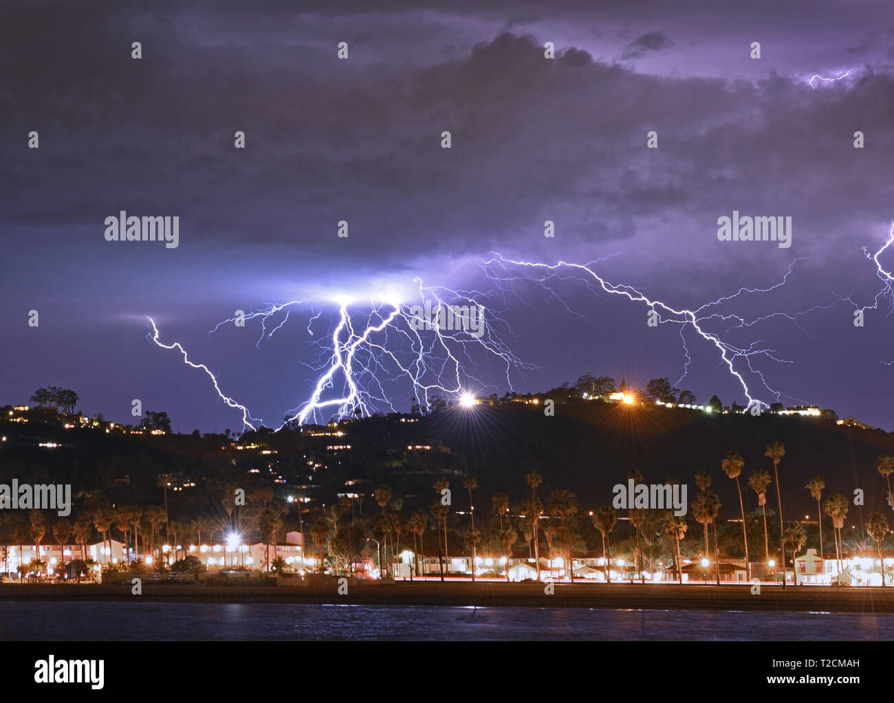 Santa barbara lightning storm hi-res stock photography and images - Alamy