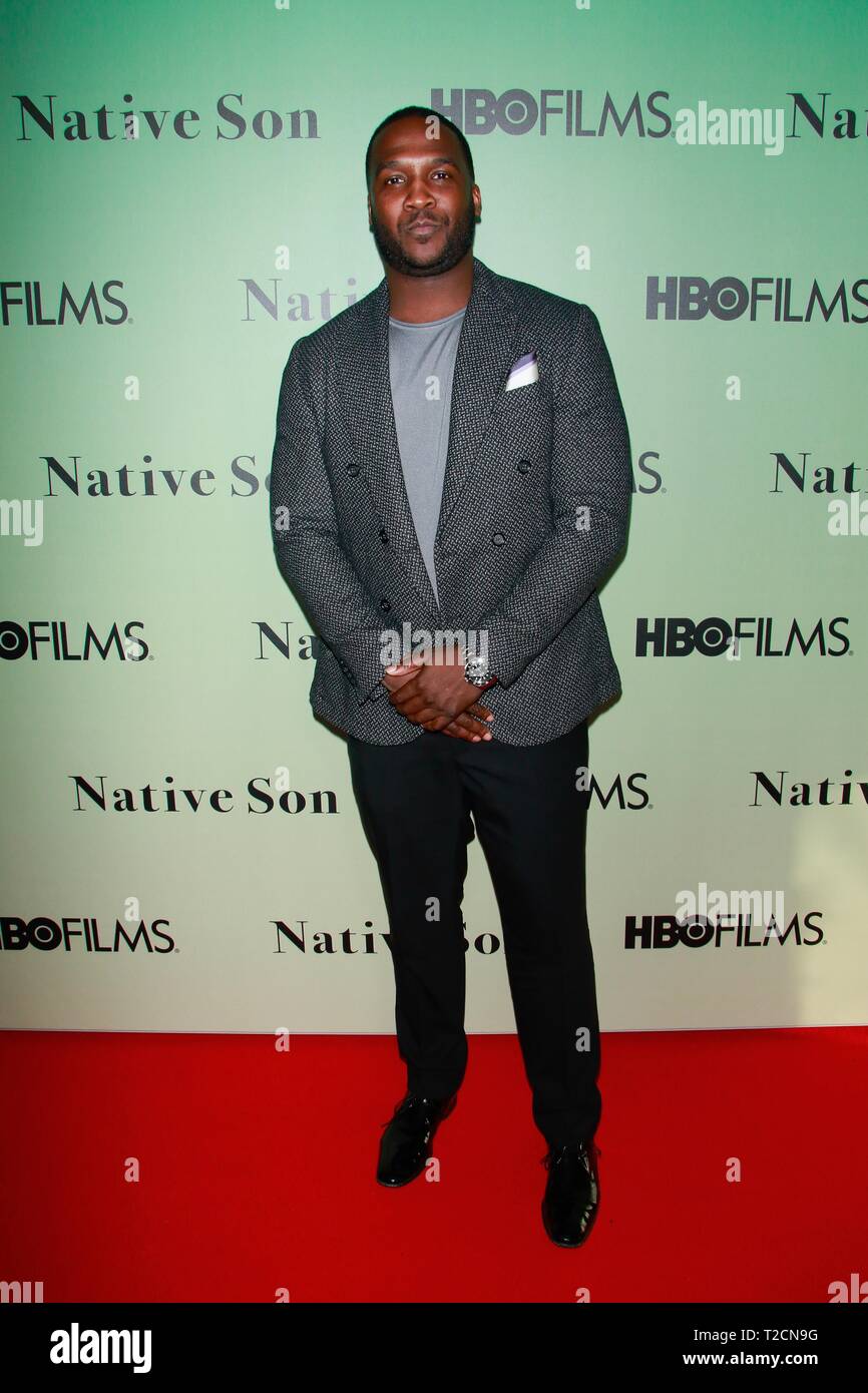 New York, NY, USA. 1st Apr, 2019. Jerod Haynes at HBO Films “Native Son ...
