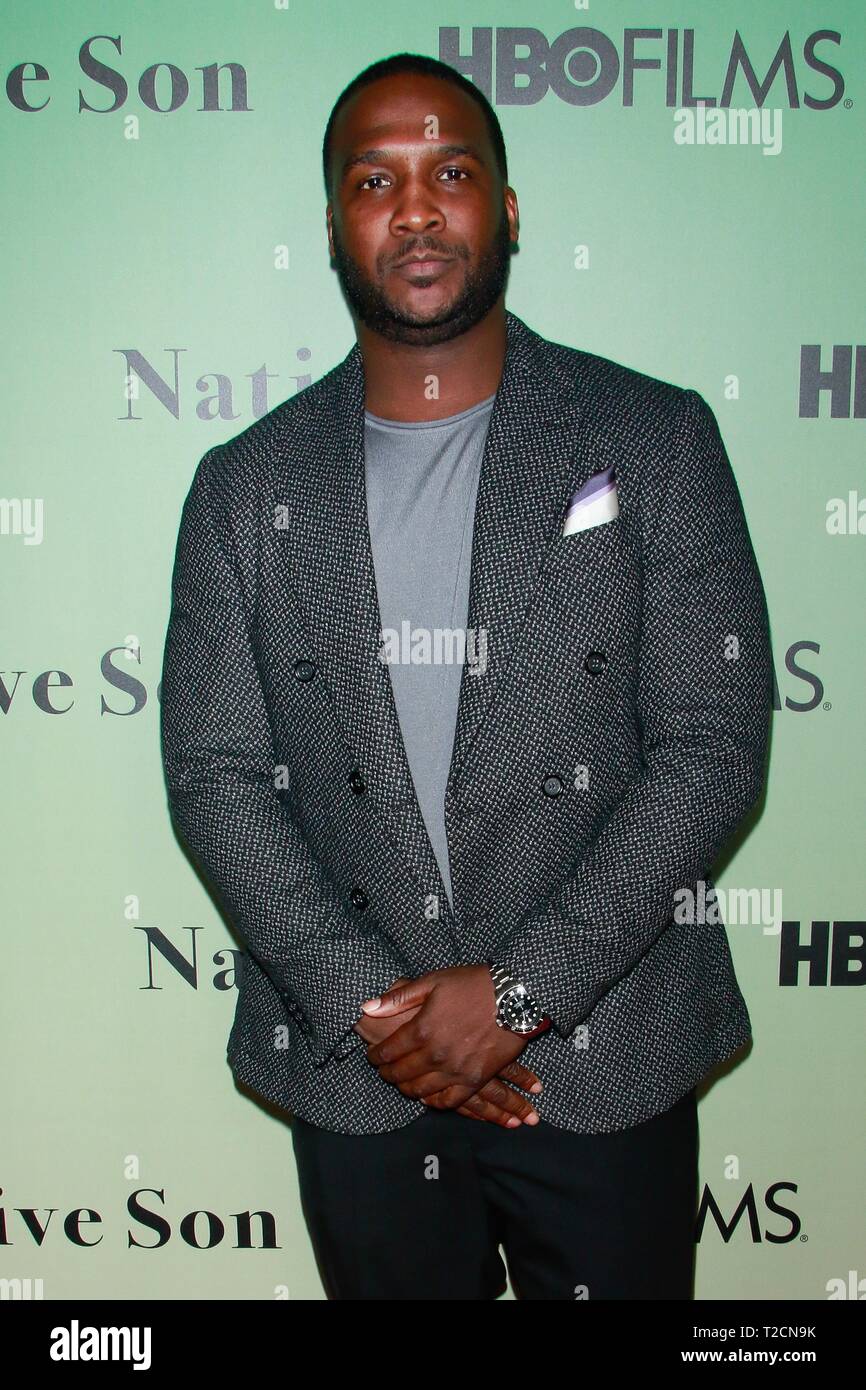 New York, NY, USA. 1st Apr, 2019. Jerod Haynes at HBO Films “Native Son ...