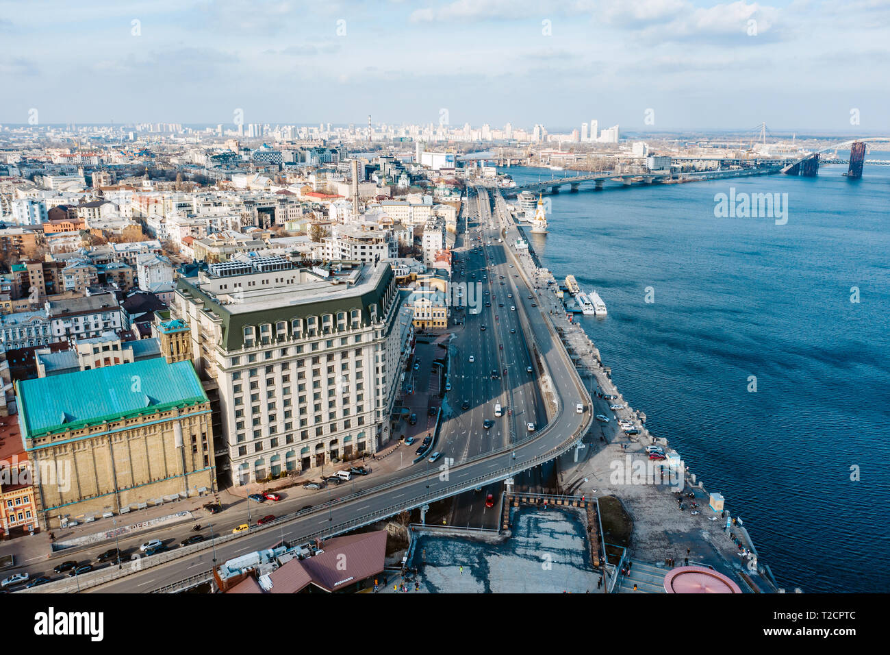 City view kiev from quadcopter hi-res stock photography and images - Alamy