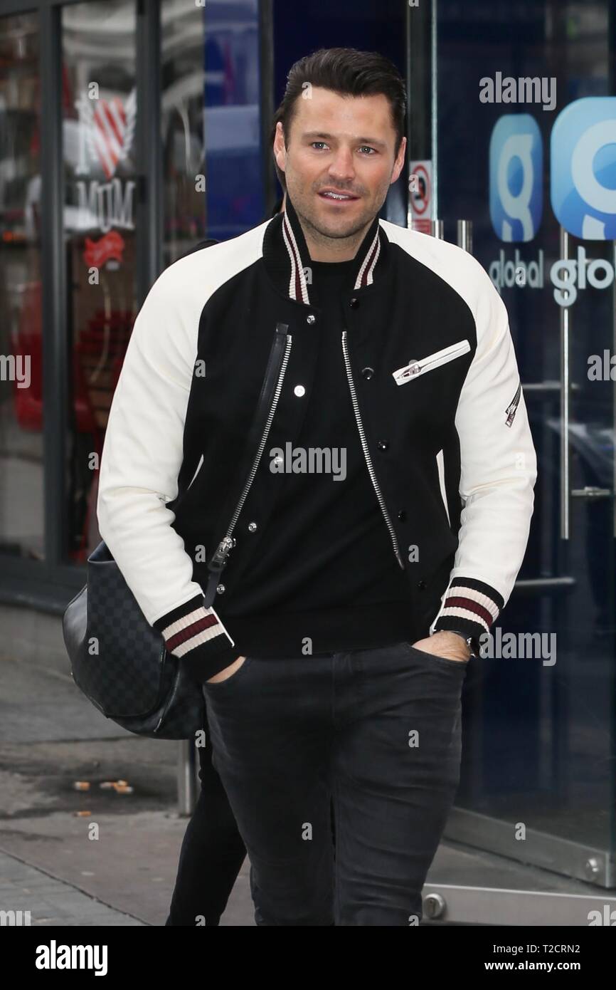 Mark Wright seen at global studios for radio interviews Featuring: Mark ...