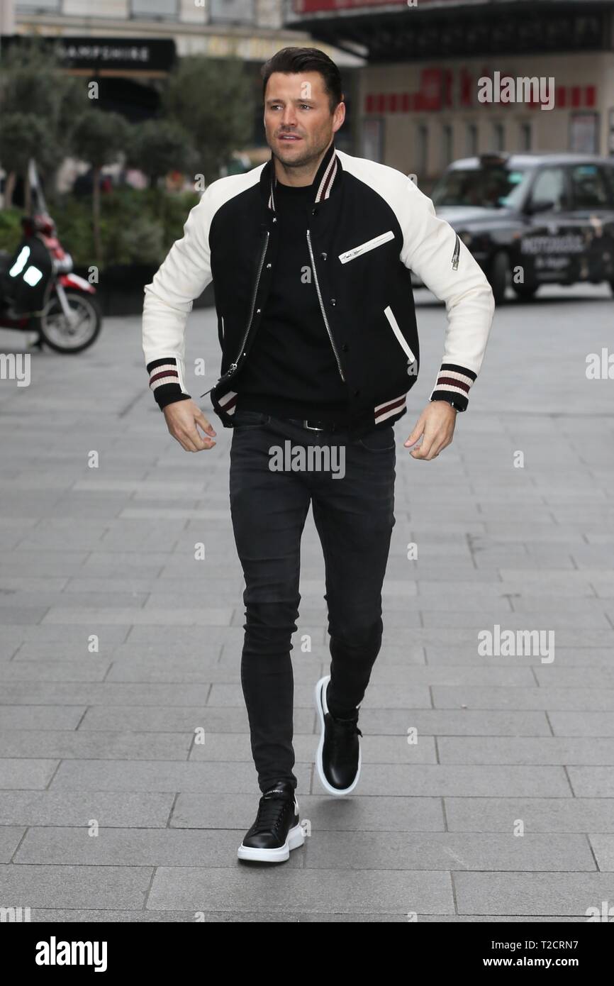 Mark Wright seen at global studios for radio interviews Featuring: Mark ...