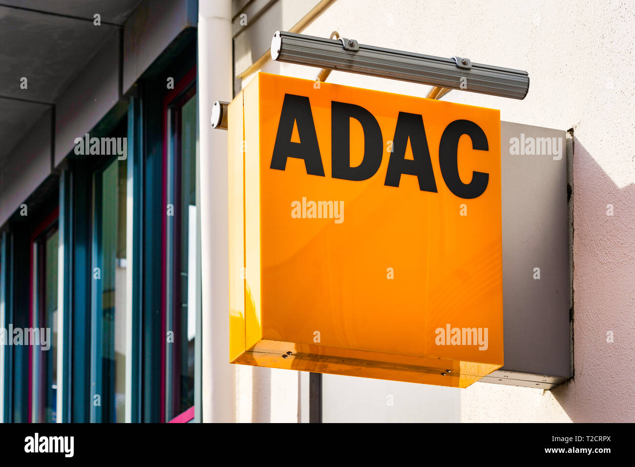 Bensheim, Germany, 03/22/2019: The ADAC is Europe's largest traffic ...