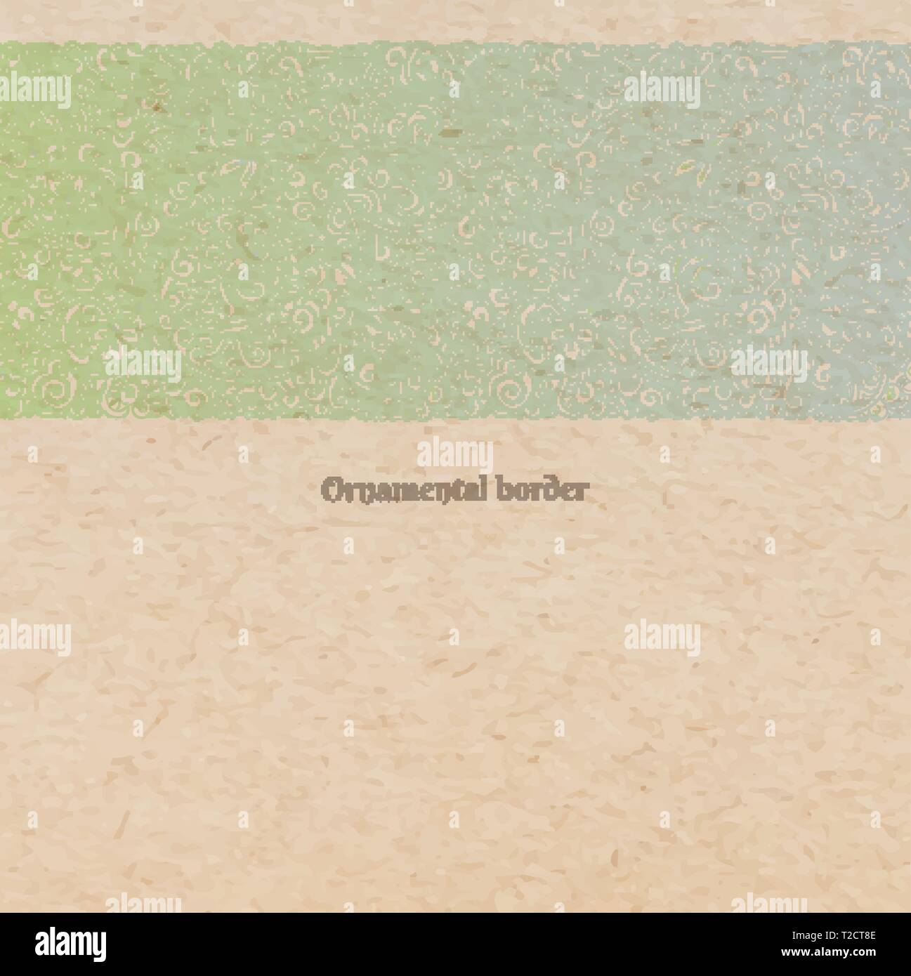 Vector ornate background with copy space, faded paint ornament on old ...