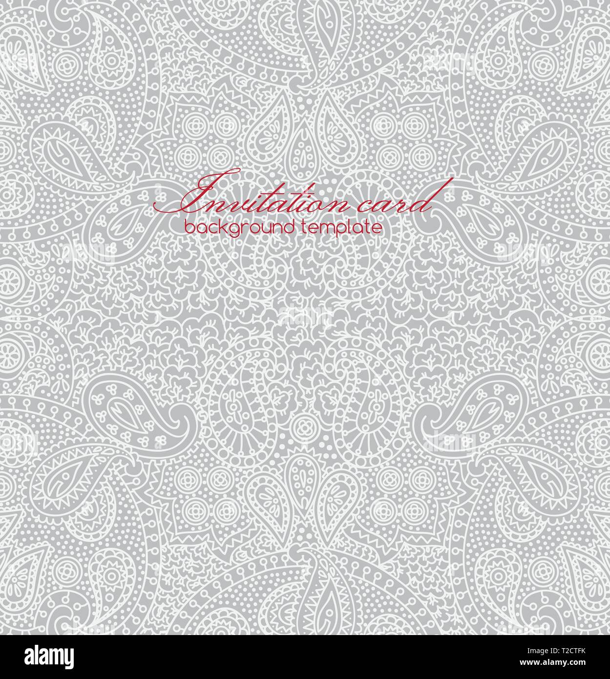 Vintage square paisley texture for cards and design with detailed asian ...