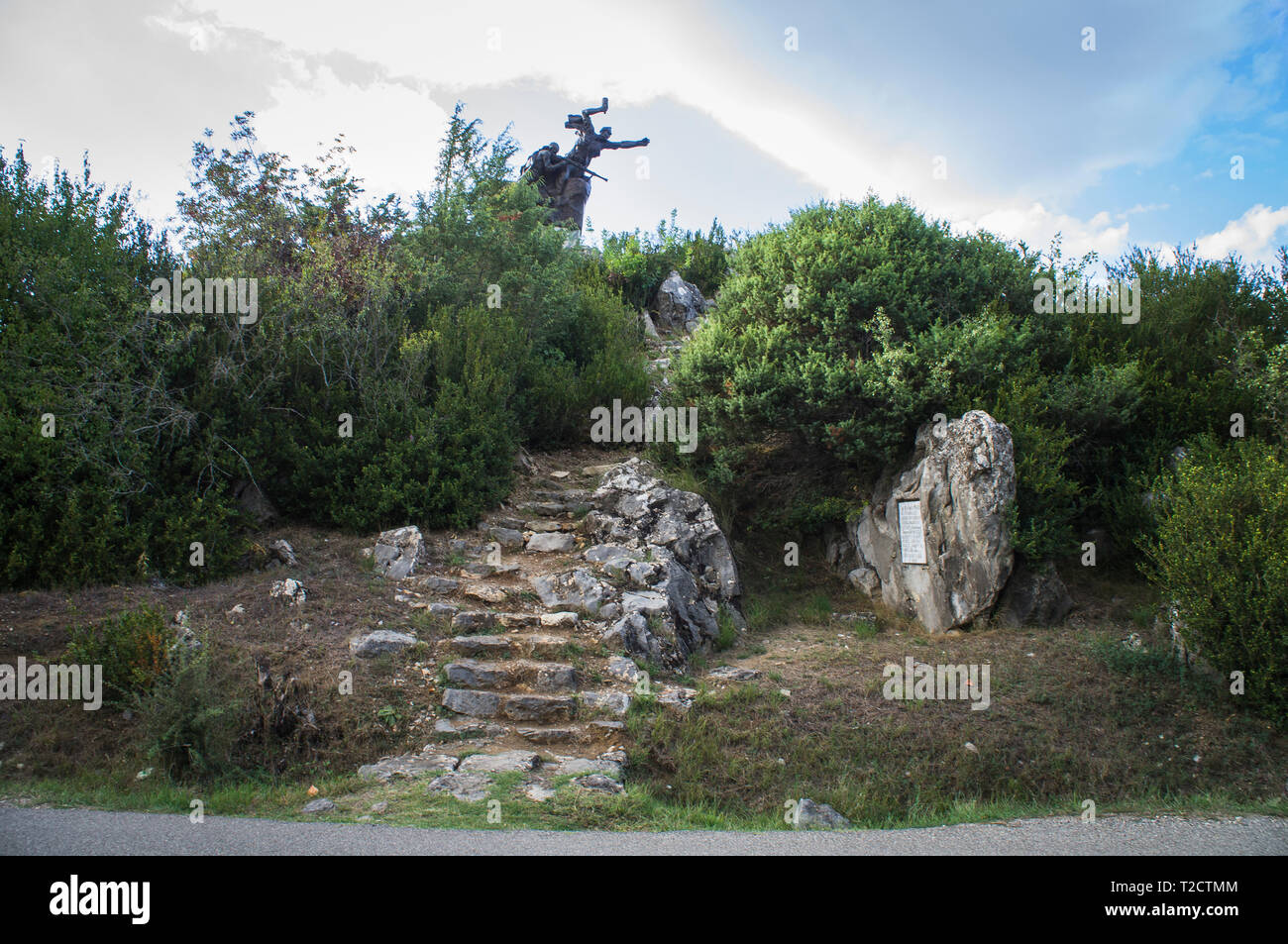 The WWII Monument by sculptor Thoma Thomai in Barmash, Korce County ...