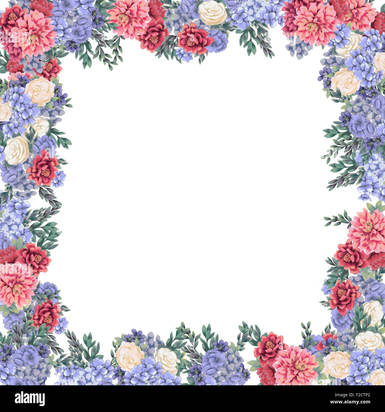 Floral frame for design save the date cards, invitations, posters and ...