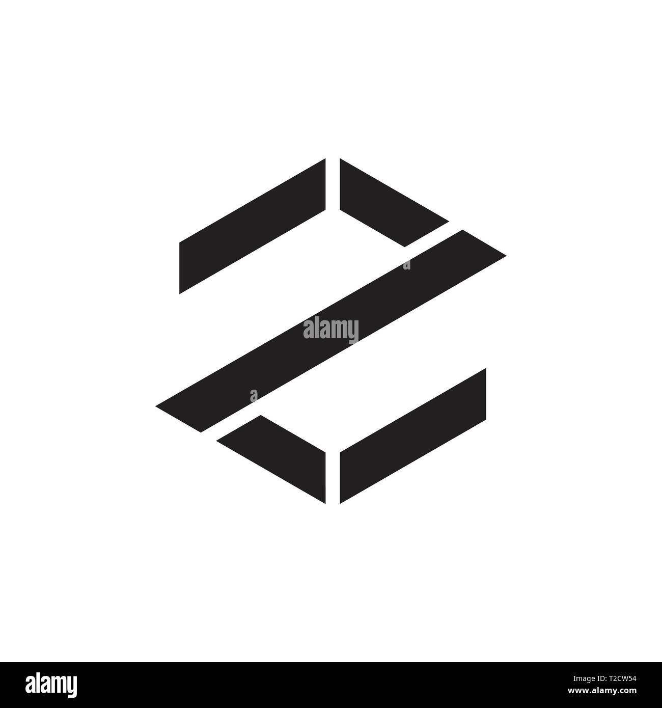 letter z simple geometric line hexagonal logo Stock Vector Image & Art ...