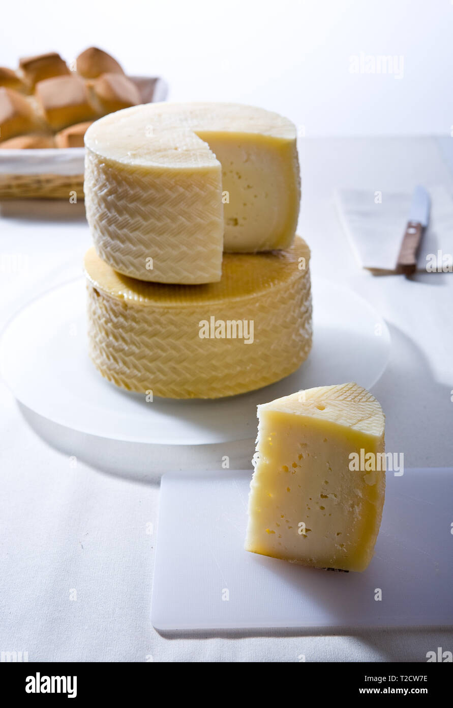 Delicious traditional Spanish cheese for snacks and catering Stock ...