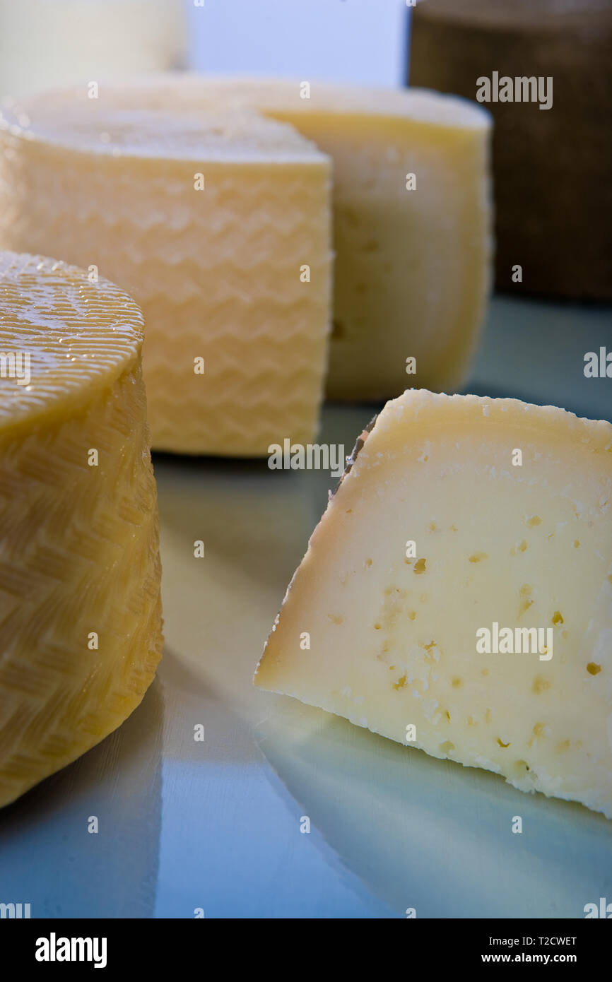 Delicious traditional Spanish cheese for snacks and catering Stock ...