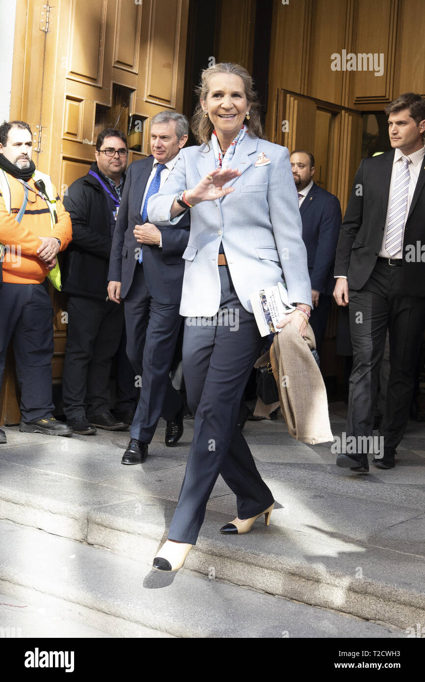 Infanta Elena, Duchess of Lugo attends the traditional thanksgiving to ...
