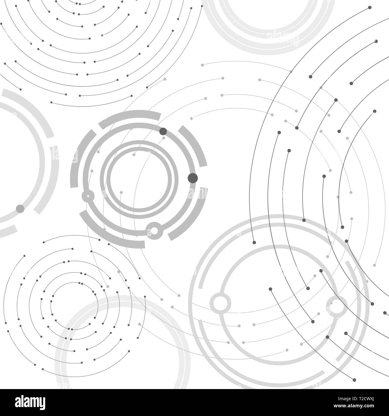 Lines connection abstract concept connected Black and White Stock ...