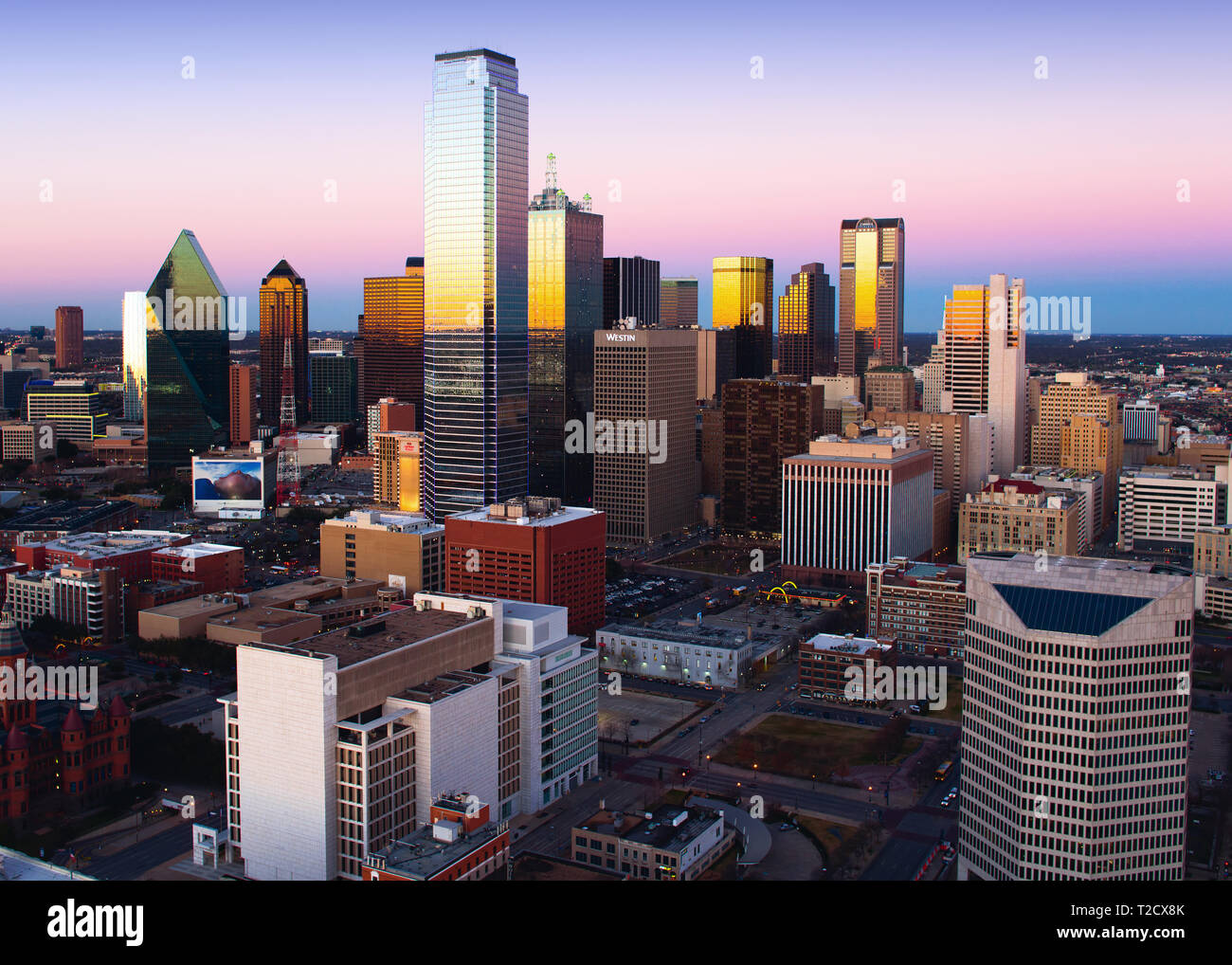 Dallas Texas Skyline from Reunion Tower 040119 Stock Photo - Alamy
