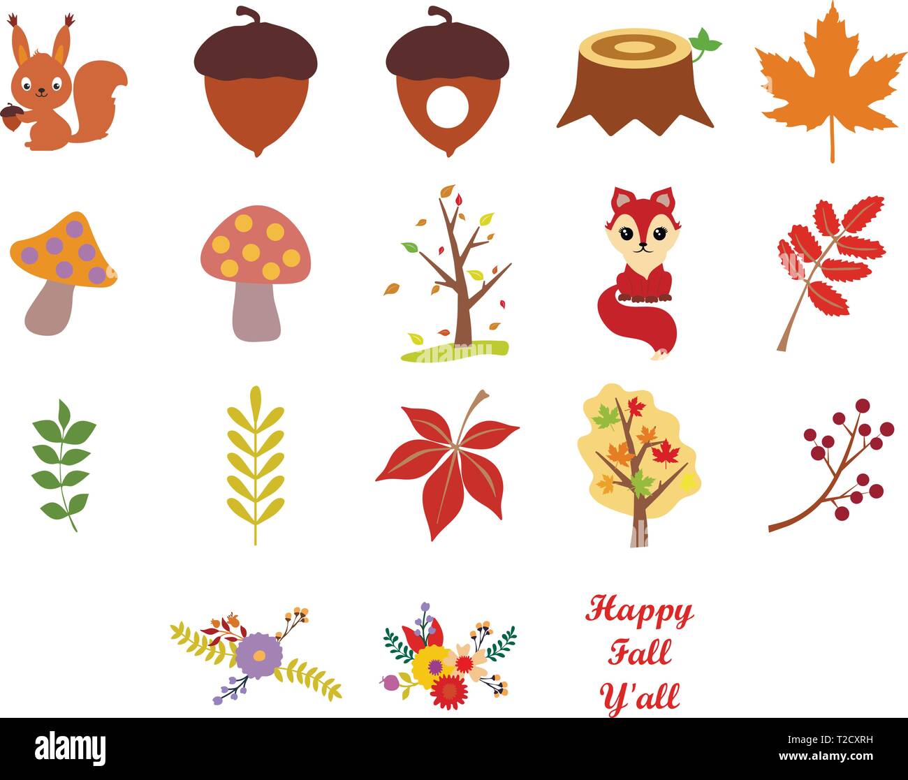 Autumn fall forest Stock Vector Images - Alamy