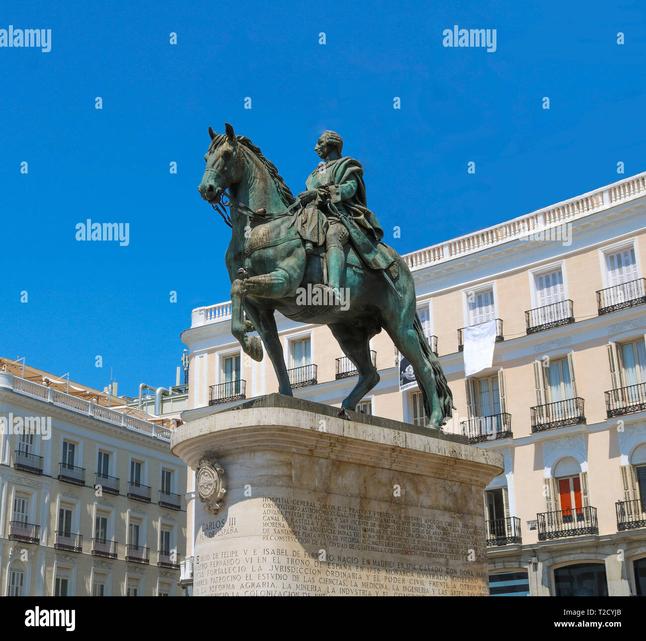 King carlos monument madrid hi-res stock photography and images - Alamy