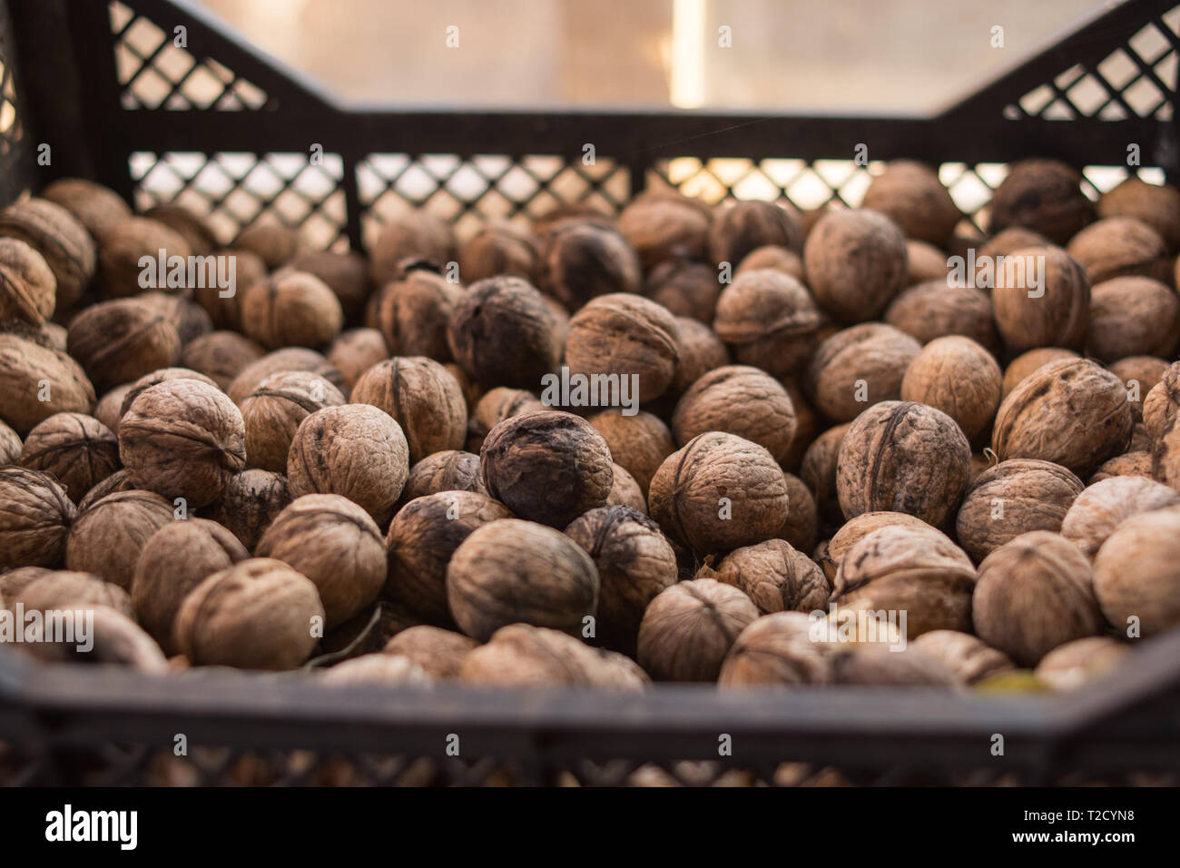 Whole walnuts in box hi-res stock photography and images - Alamy