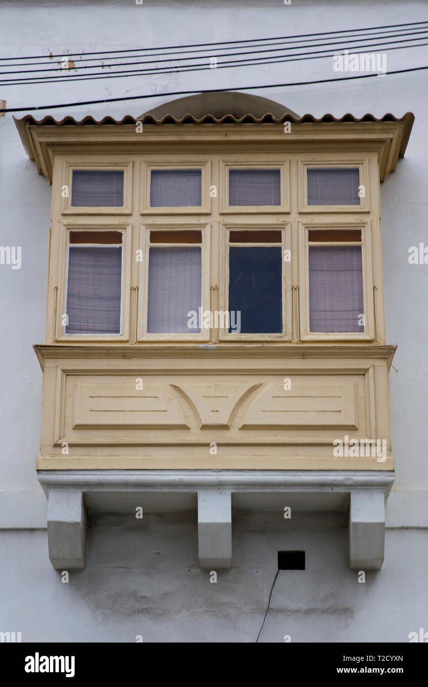 Traditional balcony window on a building from Malta Stock Photo - Alamy