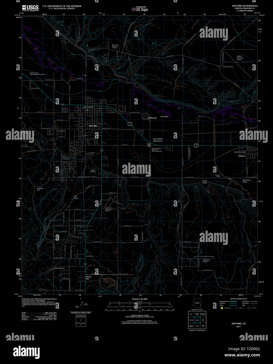 Safford arizona map hi-res stock photography and images - Alamy