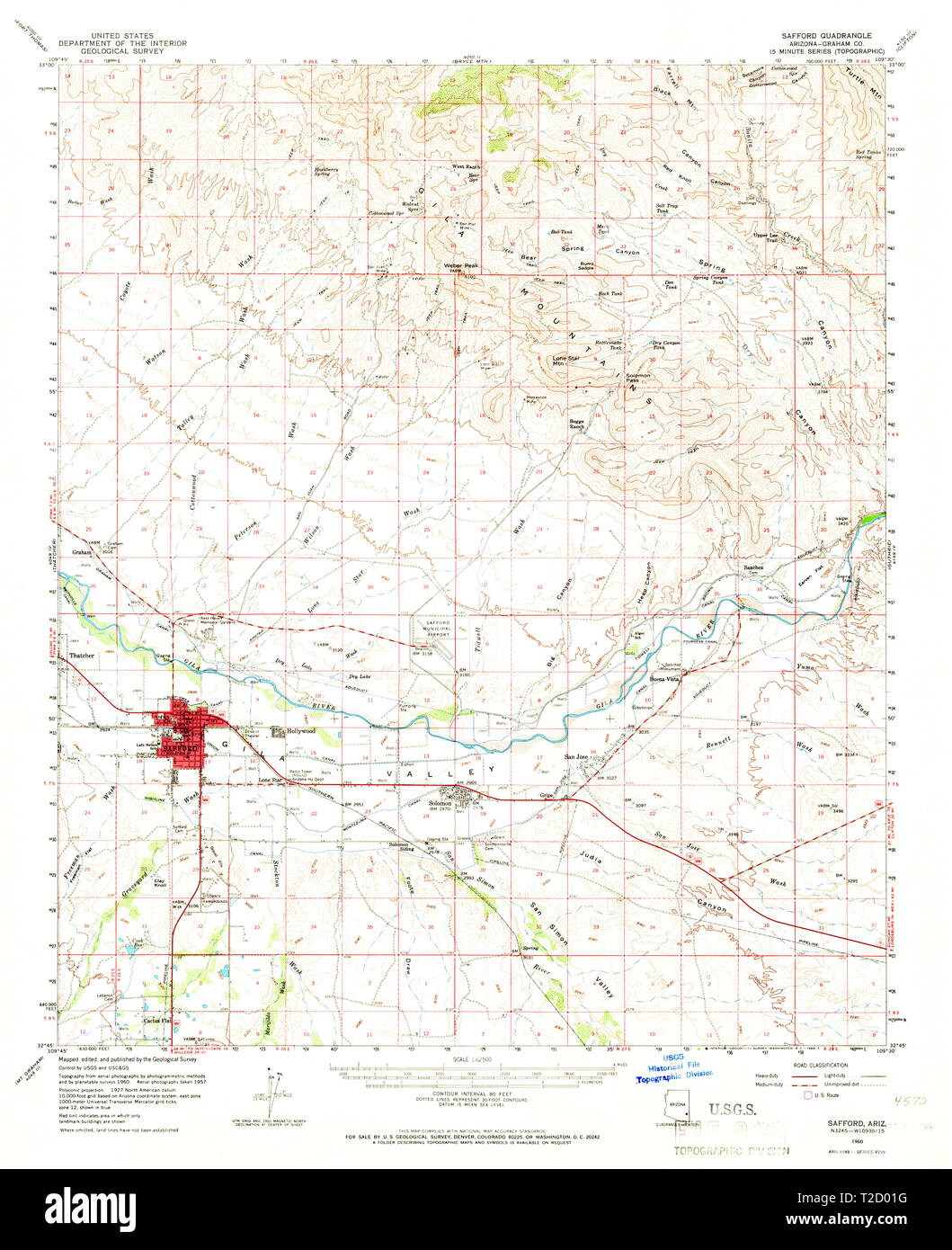 Safford arizona map hi-res stock photography and images - Alamy