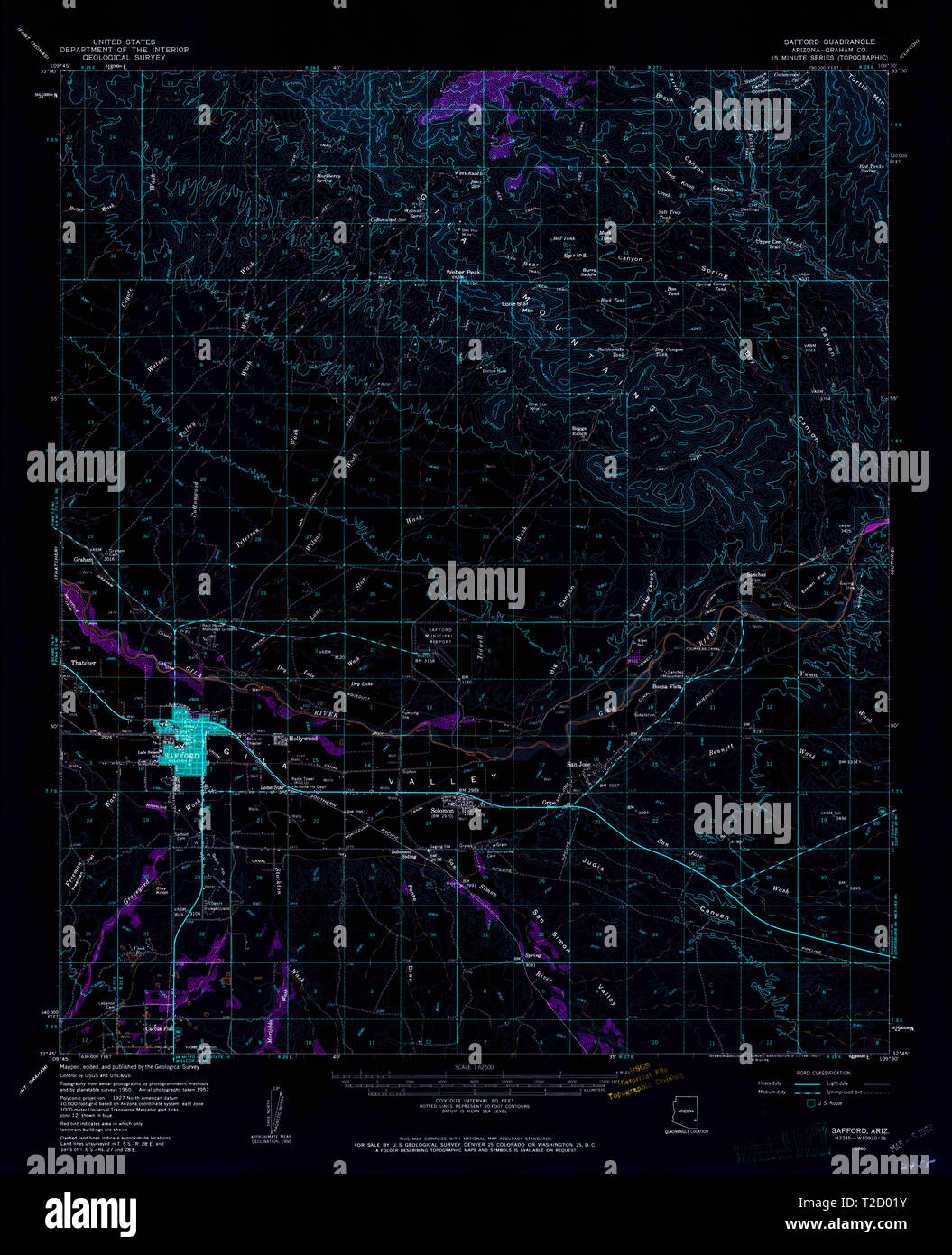 Safford arizona map hi-res stock photography and images - Alamy