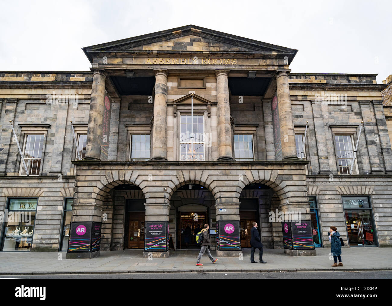 Exterior of the Assembly Rooms arts venue on George Street in Edinburgh ...