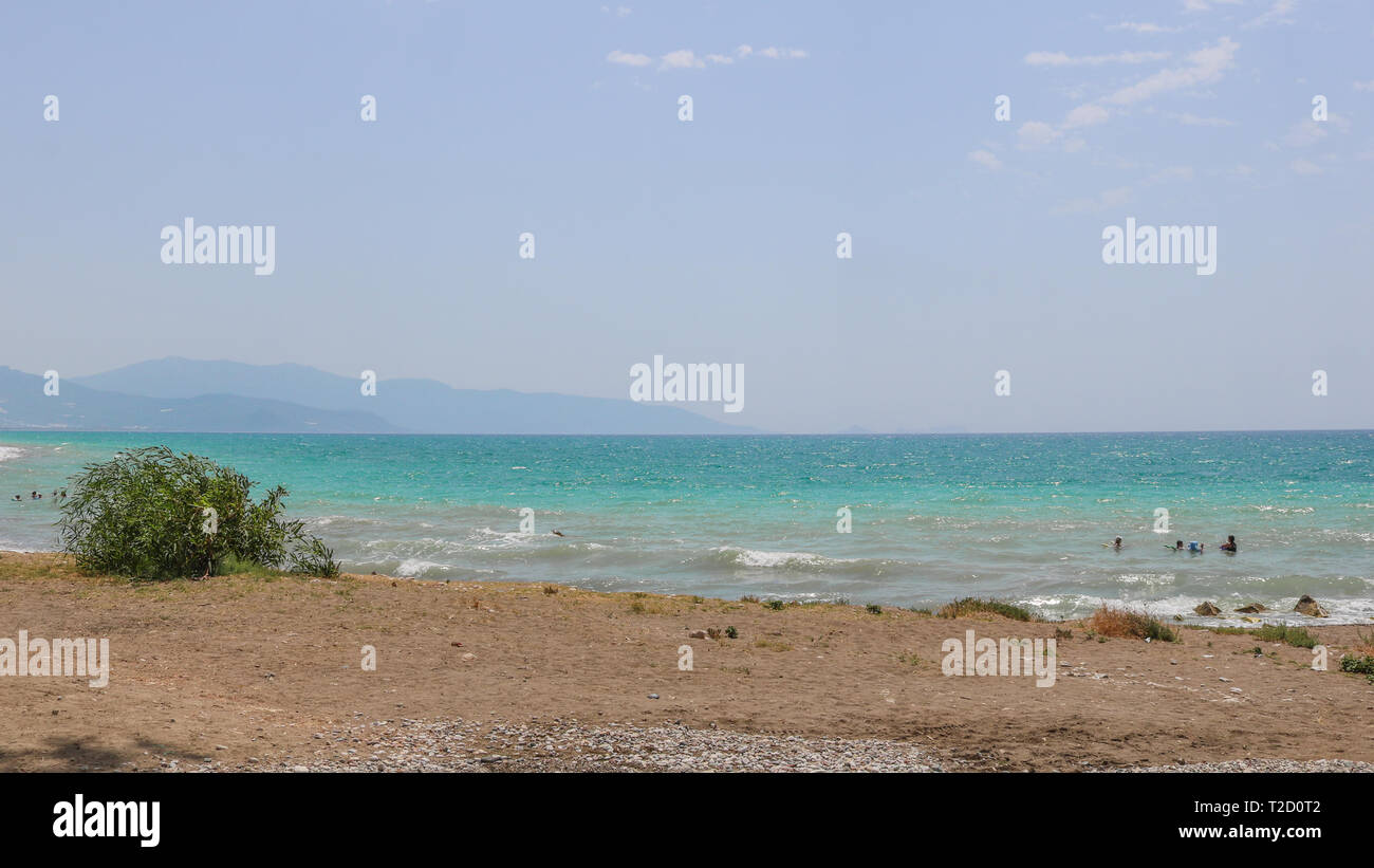 Sunny beach in Finike, Turkey. Shoot in July 2018 Stock Photo - Alamy