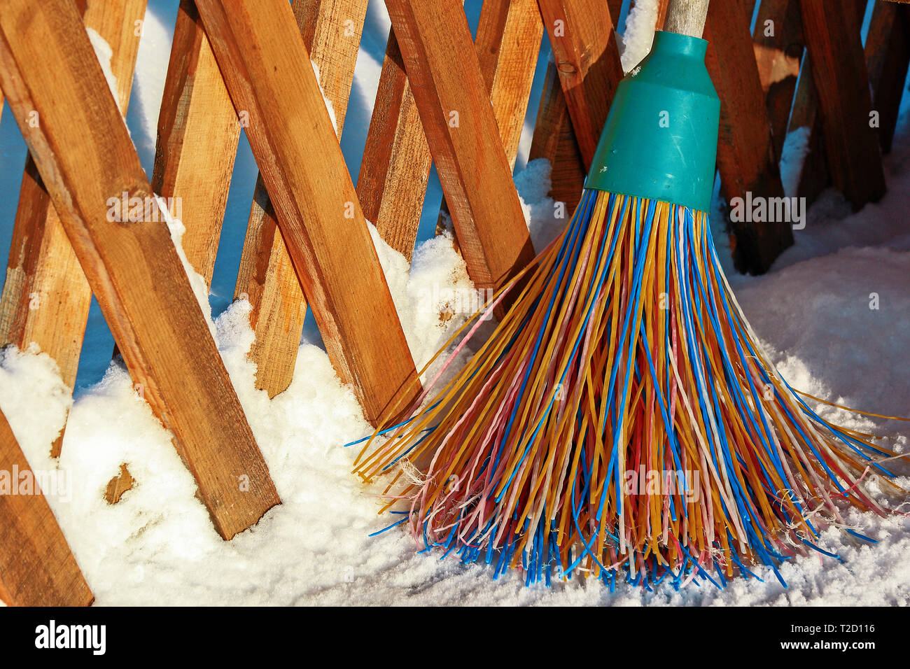 Sweeping Snow With A Broom High Resolution Stock Photography and Images ...