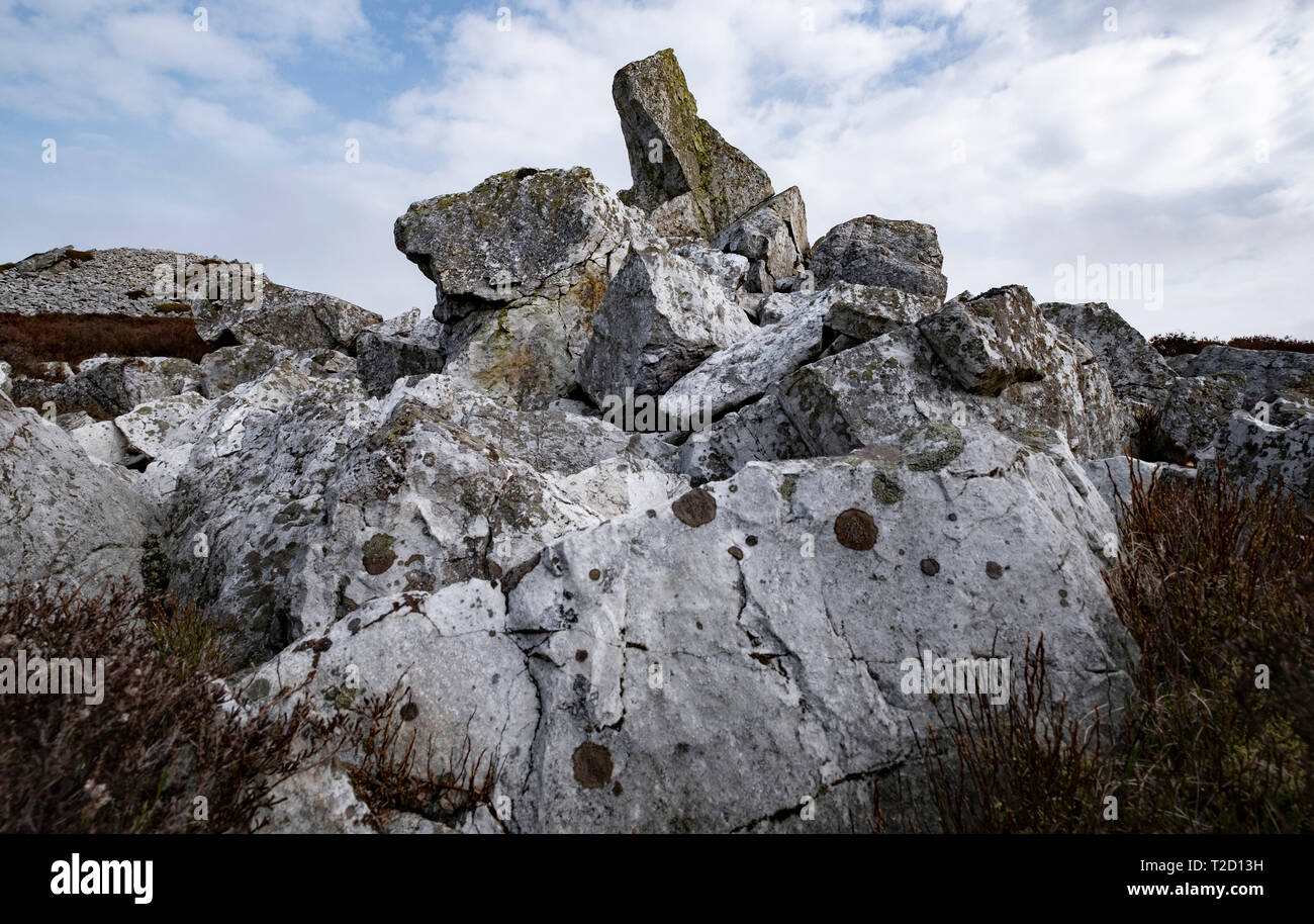 Rock formations at the famous Stiperstones, Shropshire, England, UK ...
