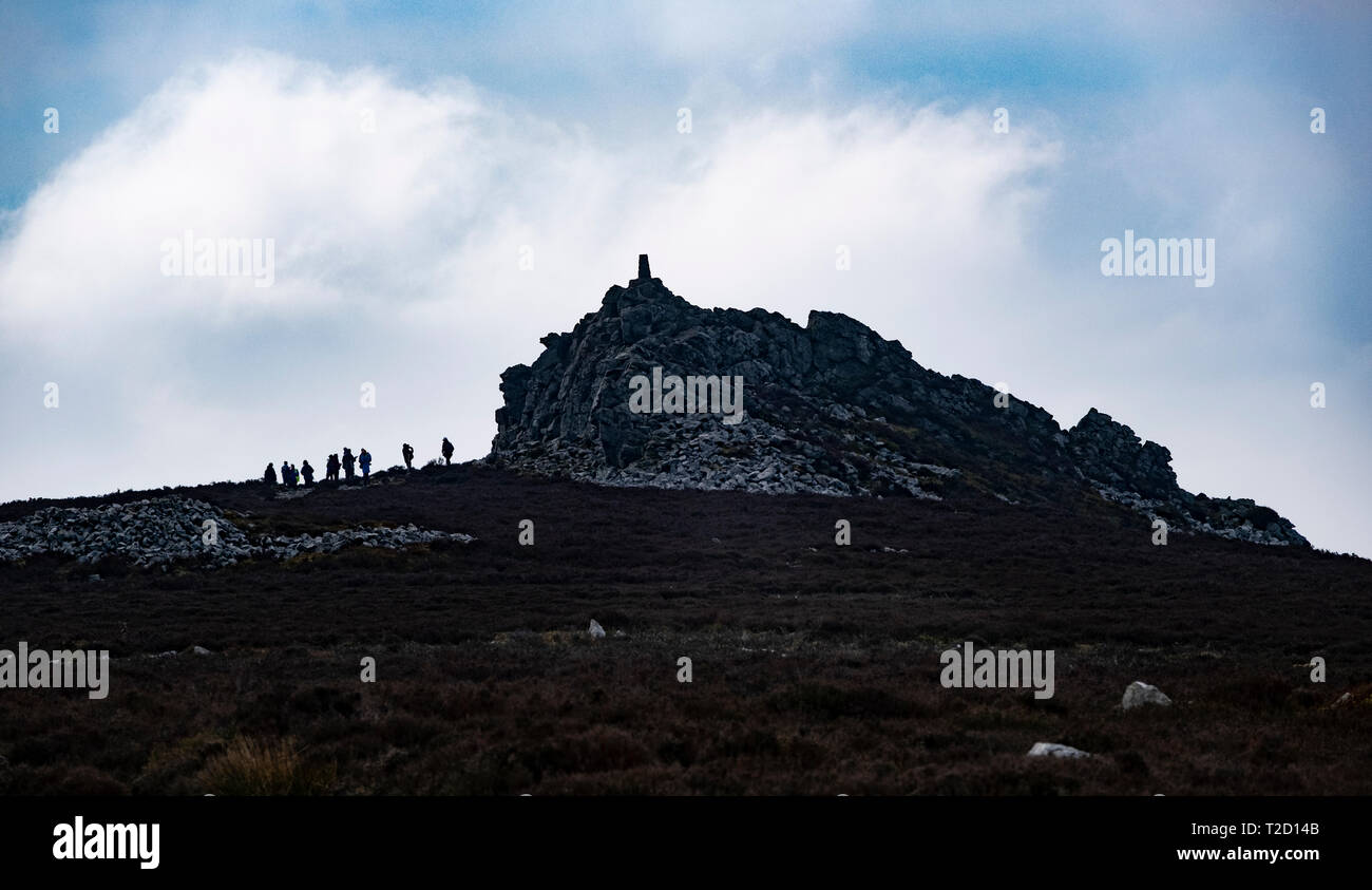 Rock formations at the famous Stiperstones, Shropshire, England, UK ...