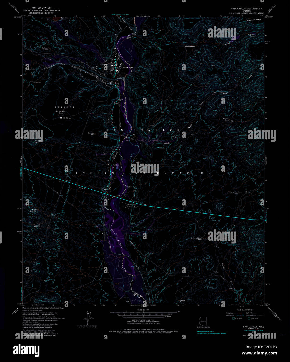 San carlos arizona map hi-res stock photography and images - Alamy