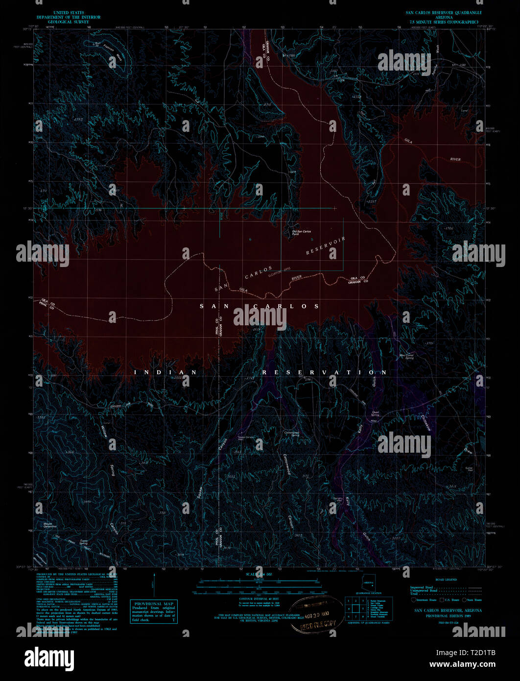 San carlos arizona map hi-res stock photography and images - Alamy