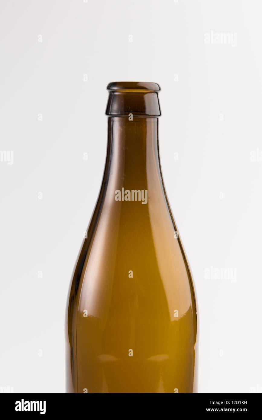 Empty beer bottle. Isolated on white background Stock Photo - Alamy