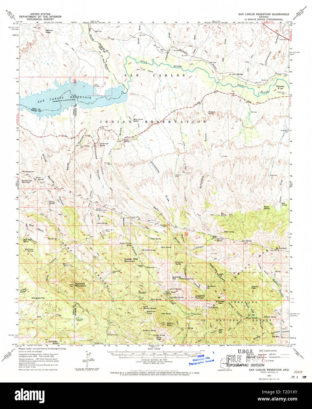 San carlos arizona map hi-res stock photography and images - Alamy